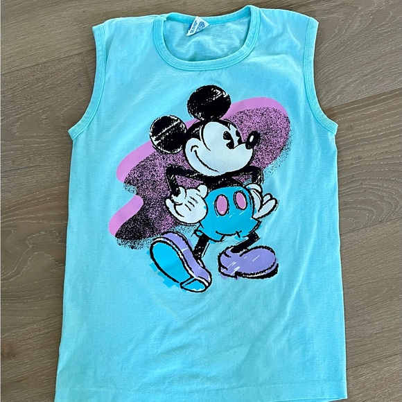 Disney | Tops | Disney Mickey Mouse Aqua Blue Kids Sleeveless Top ...